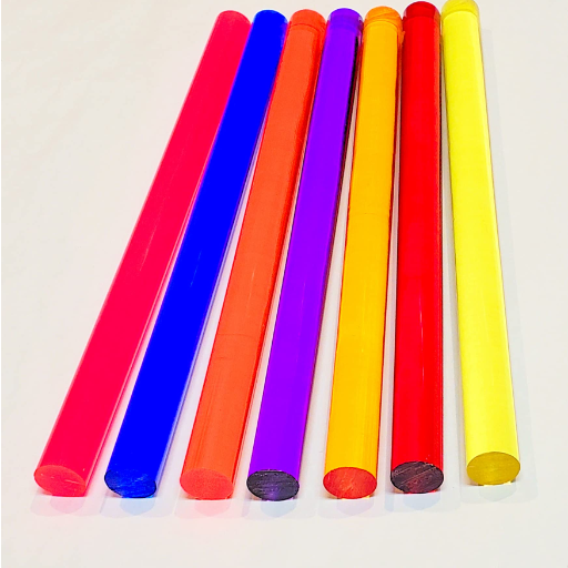 Colored Acrylic Rods and Tubes | Cast Plastic Rod - Turbo